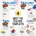 Painted Meet the Teacher, Art Teacher Introduction, Colorful Meet the ...