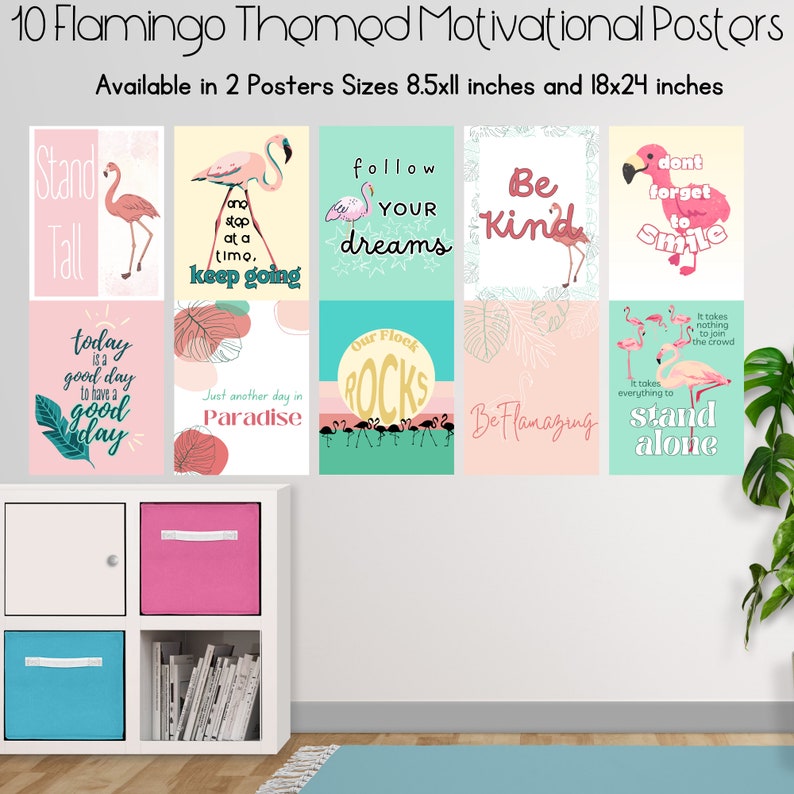 Flamingo Classroom Decor Bundle, Welcome to the Flock Printable ...