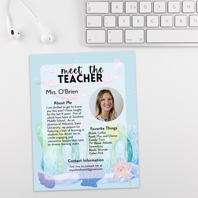 Under the Sea Meet the Teacher, Ocean Theme Meet the Teacher, Under the ...