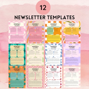 Monthly Newsletter, Colorful Retro Class Elementary Teacher Newsletter ...