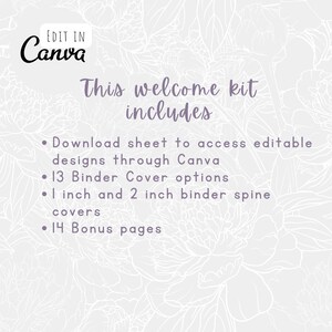 Lavender Teacher Binder Covers and Spines, Flower Classroom Decor ...