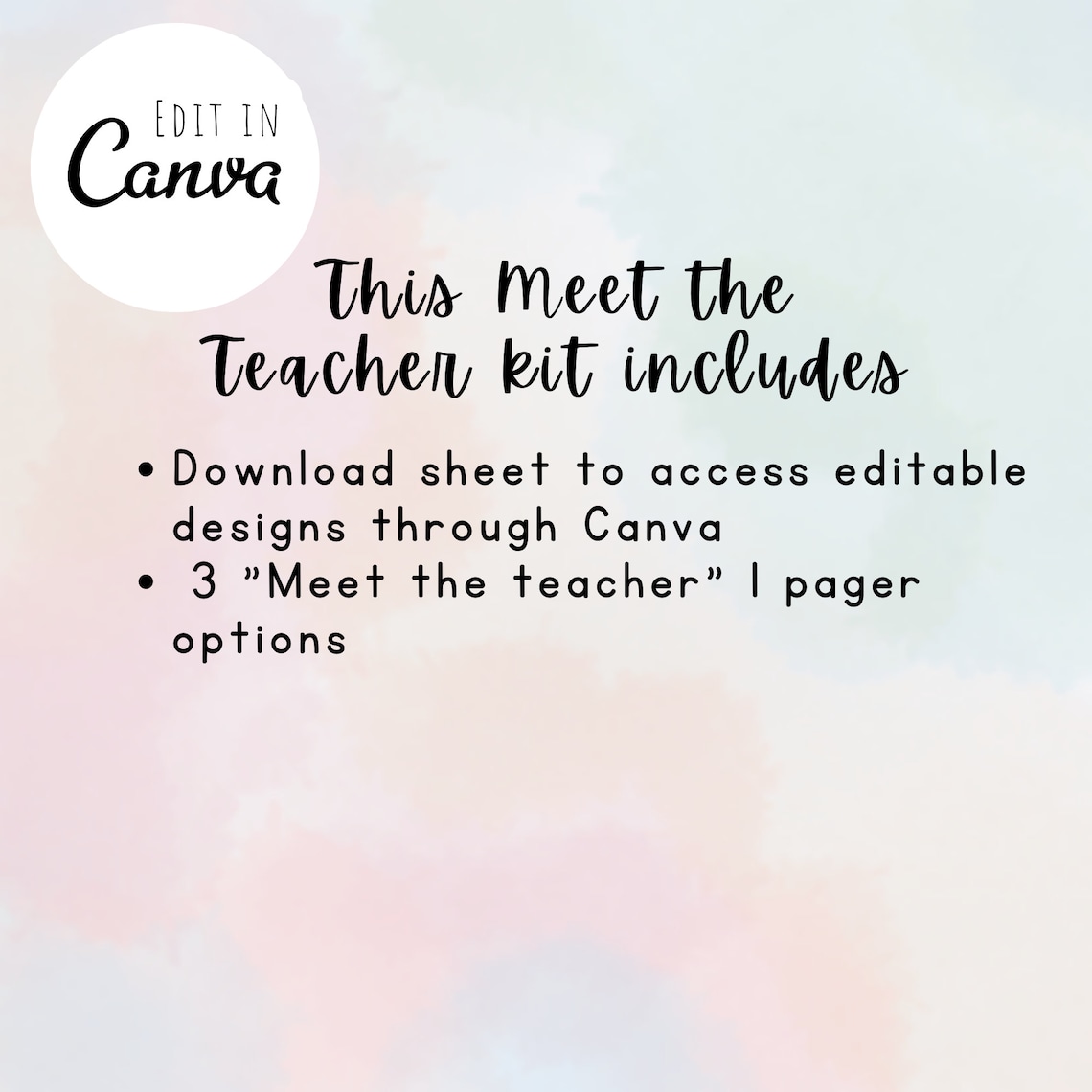 Rainbow Meet the Teacher Template, Bright Meet the Teacher, Back to ...