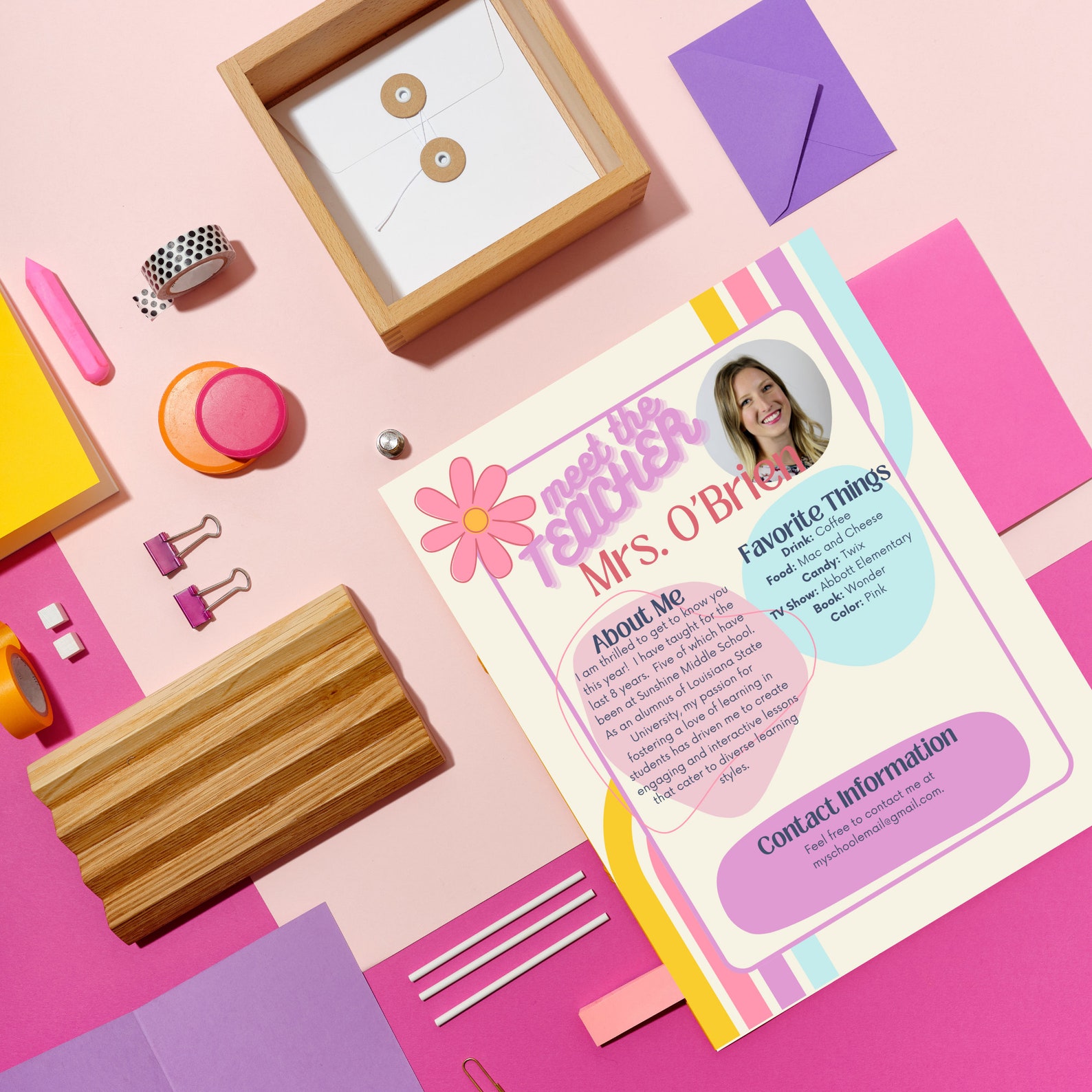 Groovy Meet the Teacher, Retro Meet the Teacher, 70s Meet the Teacher ...