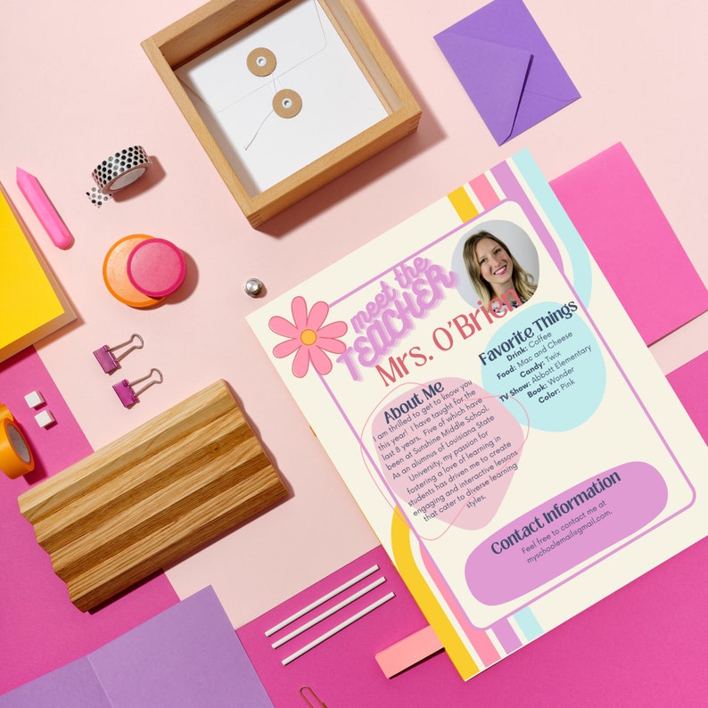 Groovy Meet the Teacher, Retro Meet the Teacher, 70s Meet the Teacher ...