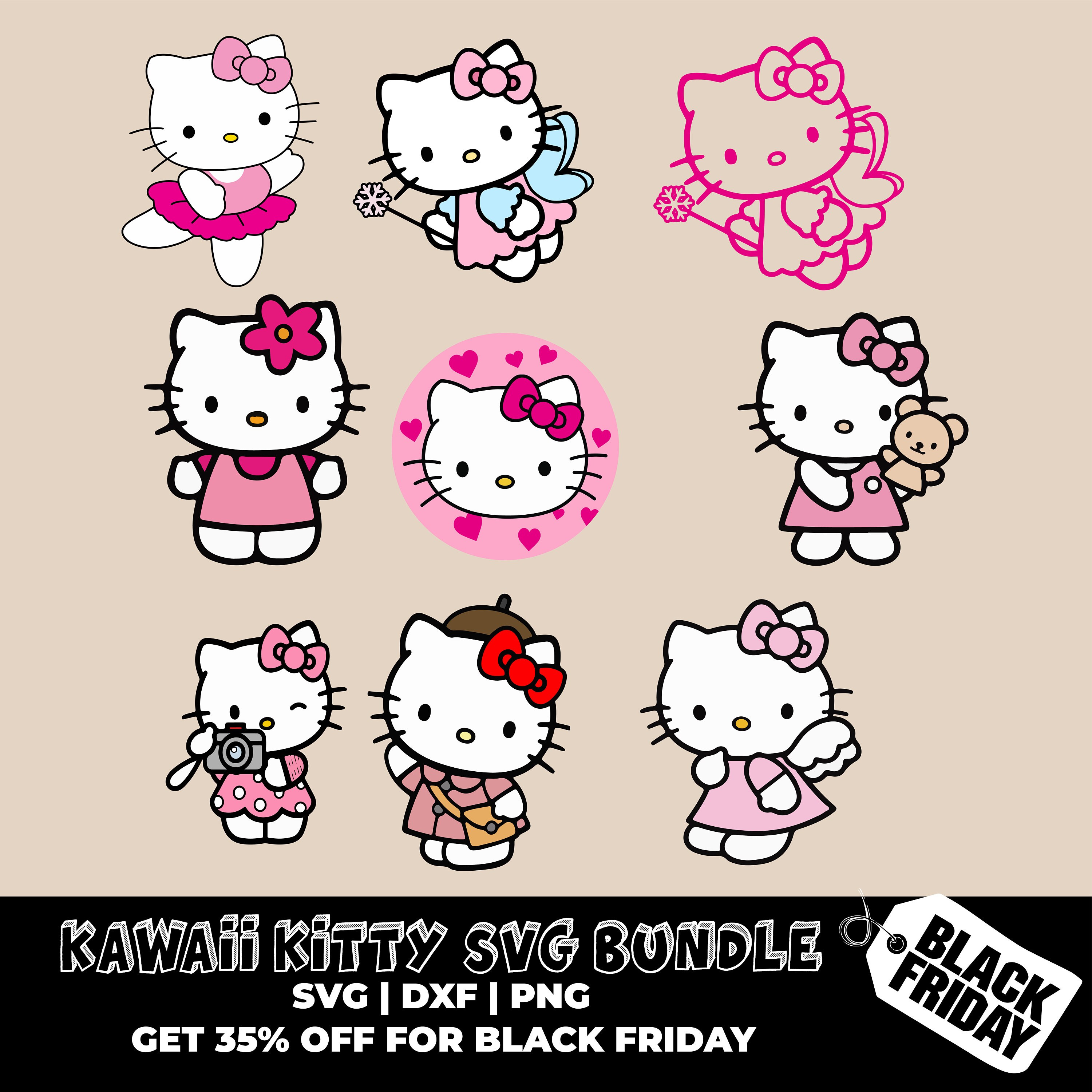 Kawaii Kitty Svg Kawaii Kitty Svg Bundle Cute Cat Svg Kitty - Etsy