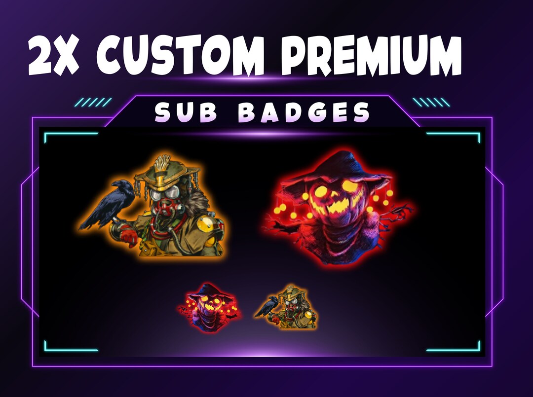Twitch Bit Badges Twitch Sub Badges Horror Sub Badges - Etsy