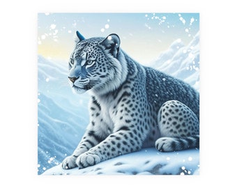 Snow Leopard // A4 Art Print - Etsy