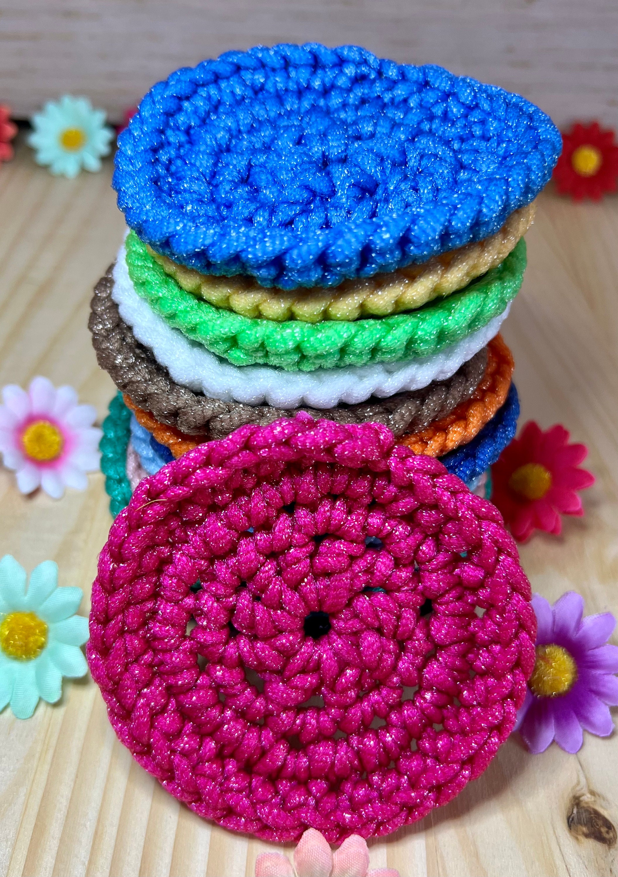 Scrubbies, Pot Scrubbers, Blue, Yellow, Green, Colorful Scour Pads for ...