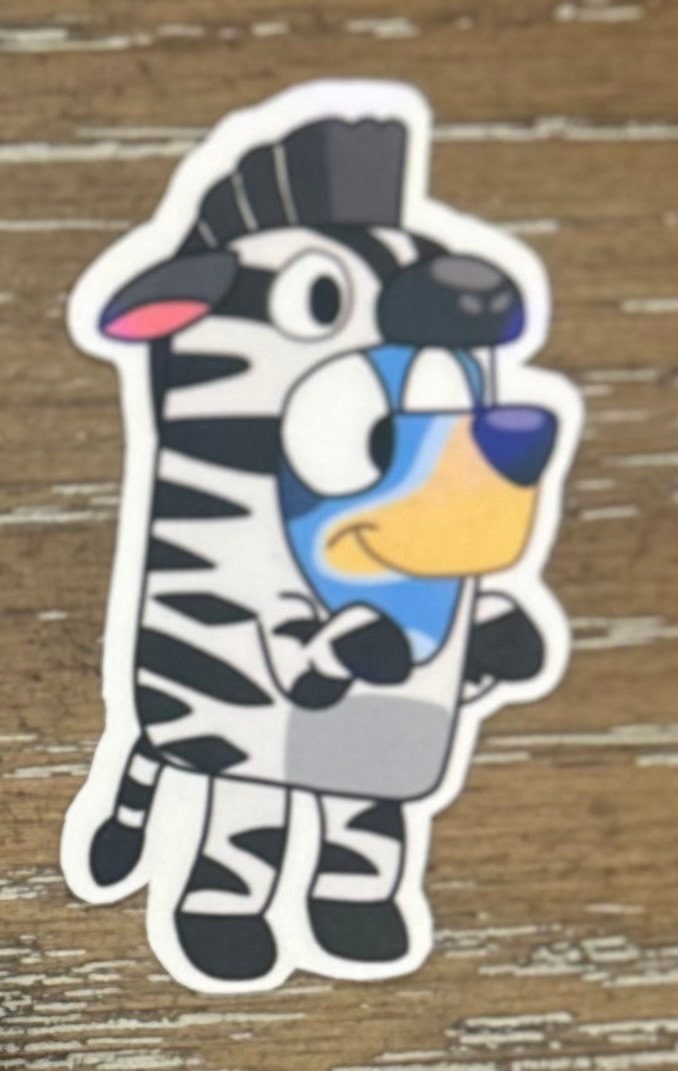Bluey Sticker Set/ Plain and Vinyl Options/ Hand Drawn Designs/ Bluey ...