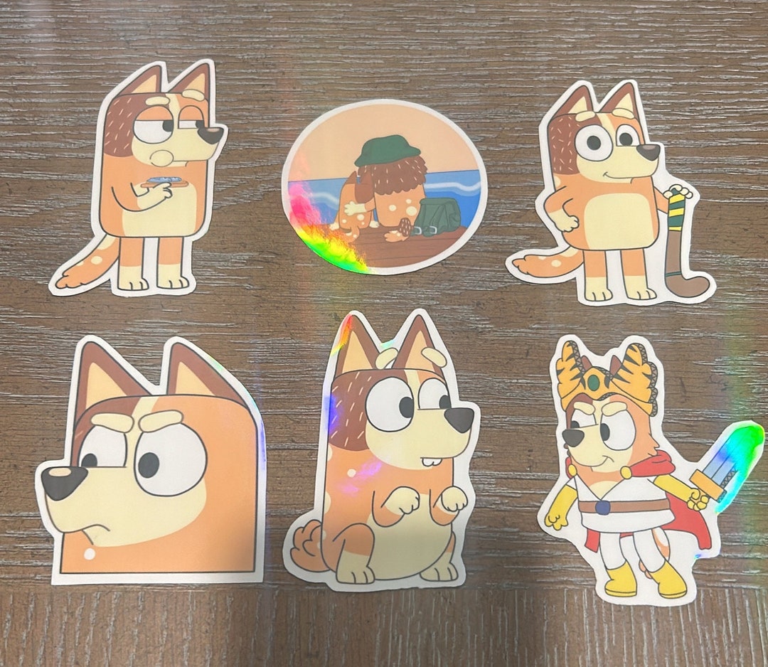 Chilli Heeler Sticker Set/ Plain and Vinyl Options/hand Made Designs ...