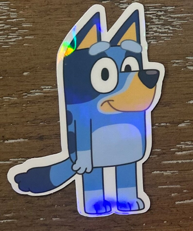Bluey Sticker Set/ Plain and Vinyl Options/ Hand Drawn Designs/ Bluey ...