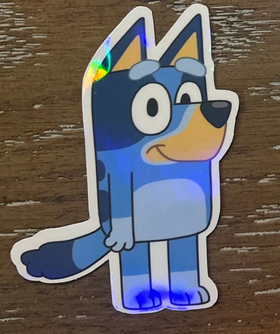 Bluey Sticker Set/ Plain and Vinyl Options/ Hand Drawn Designs/ Bluey ...