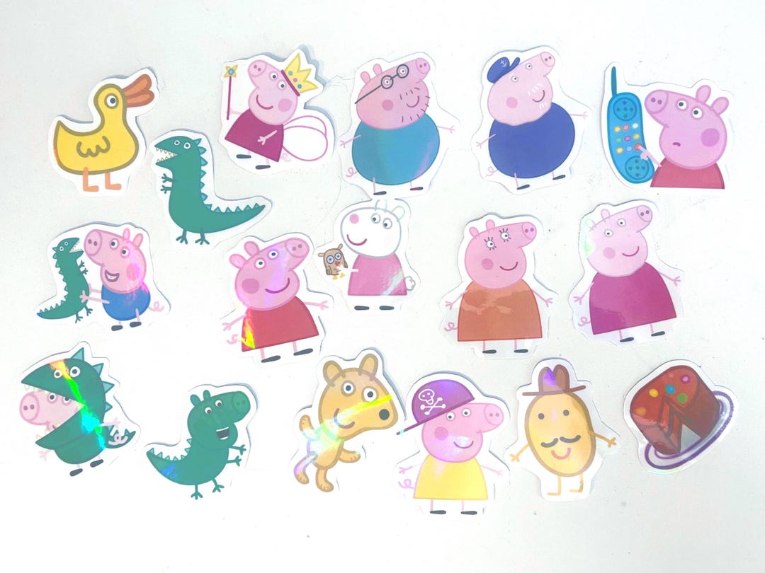 Peppa Pig Stickers: Hand Drawn, Plain or Vinyl - Etsy