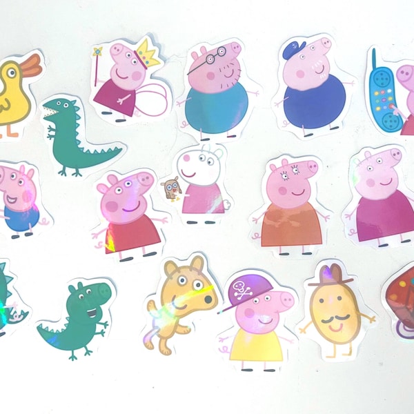 Peppa Pig Stickers - Etsy