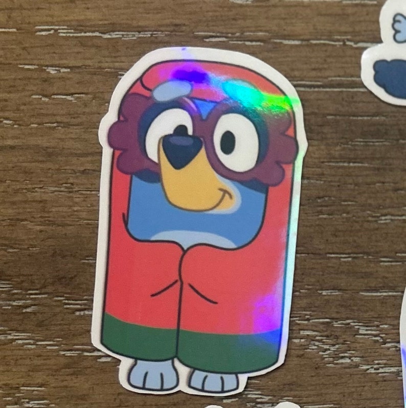 Bluey Sticker Set/ Plain and Vinyl Options/ Hand Drawn Designs/ Bluey ...