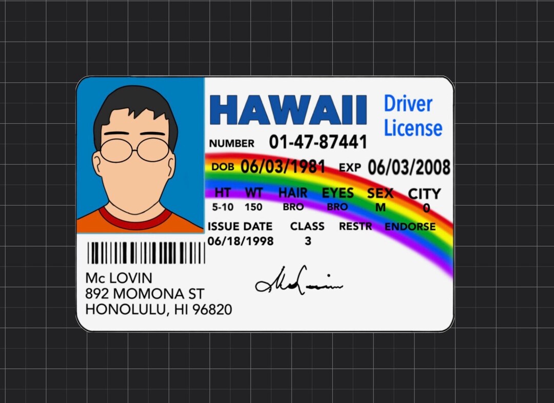 Mclovin Fake ID Sticker - Etsy
