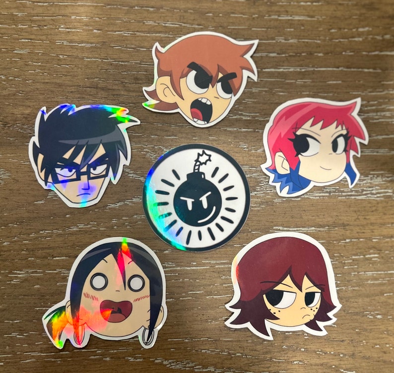 Scott Pilgrim Takes off Stickers/ Plain and Vinyl Options/ Hand Drawn ...