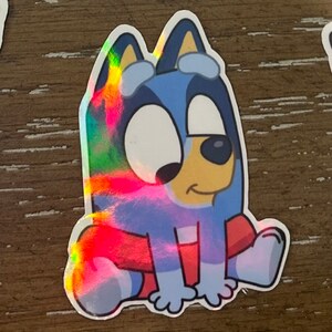 Bluey Sticker Set/ Plain and Vinyl Options/ Hand Drawn Designs/ Bluey ...