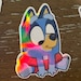 Bluey Sticker Set/ Plain and Vinyl Options/ Hand Drawn Designs/ Bluey ...