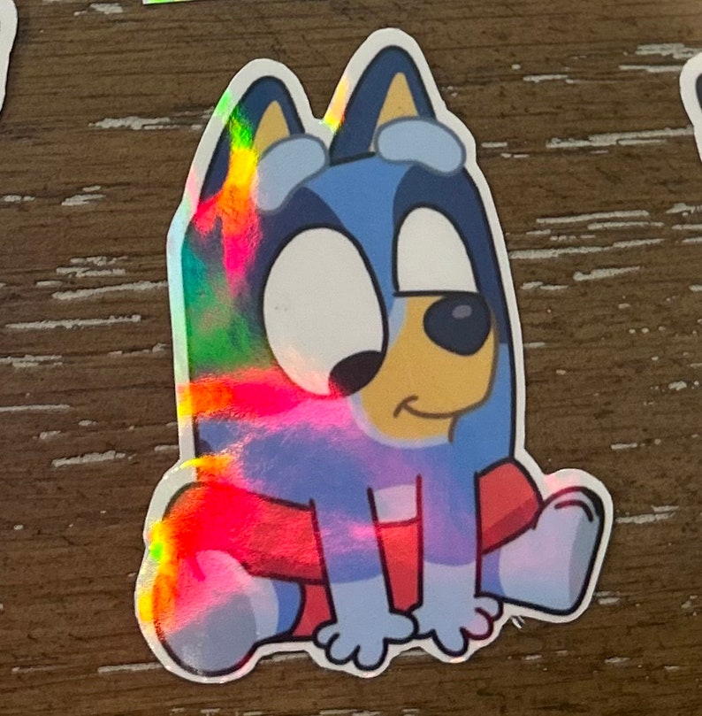 Bluey Sticker Set/ Plain and Vinyl Options/ Hand Drawn Designs/ Bluey ...