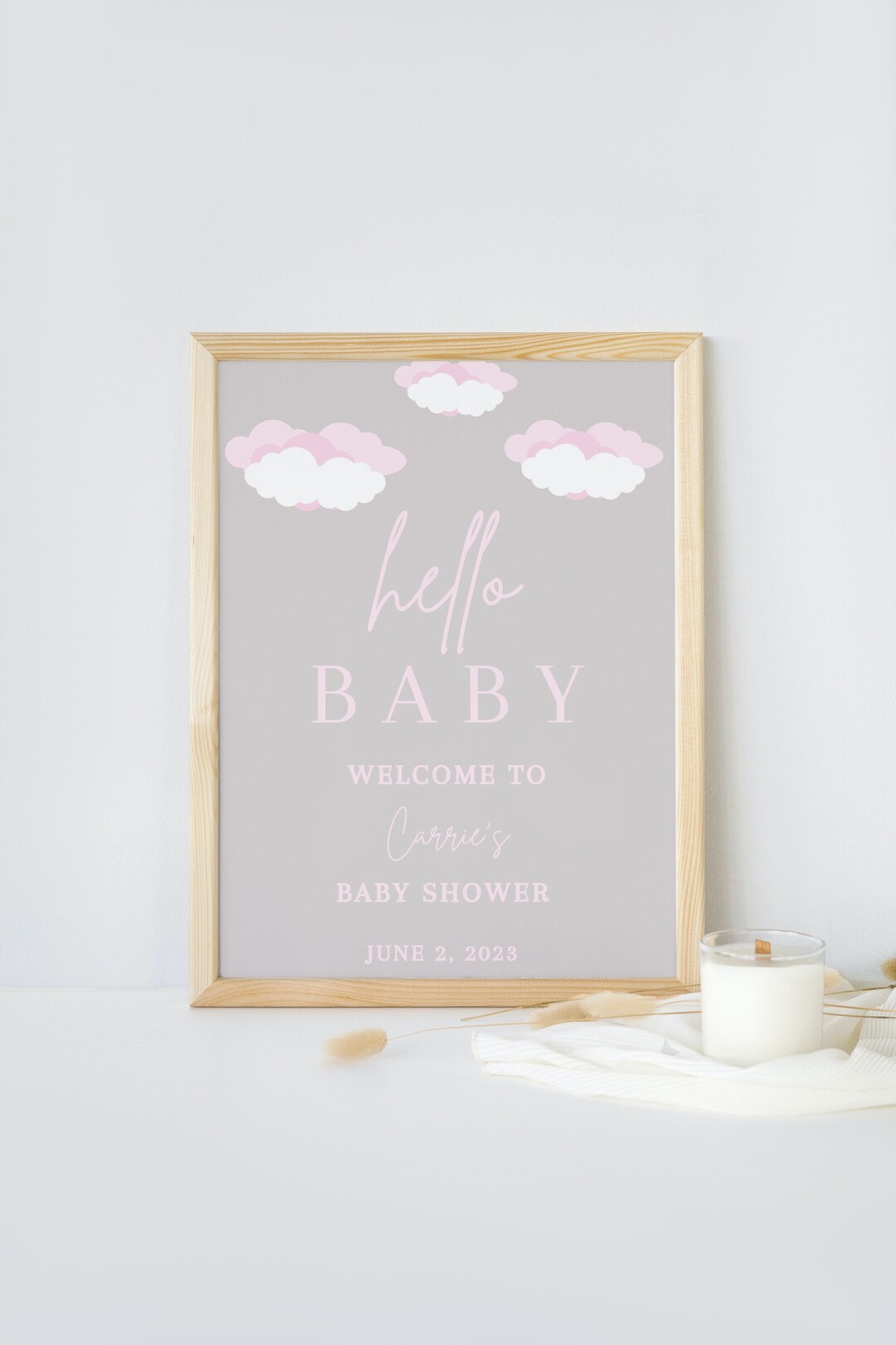 Girl Baby Shower Sign | Girl Baby Shower Sign Download | Baby Shower ...