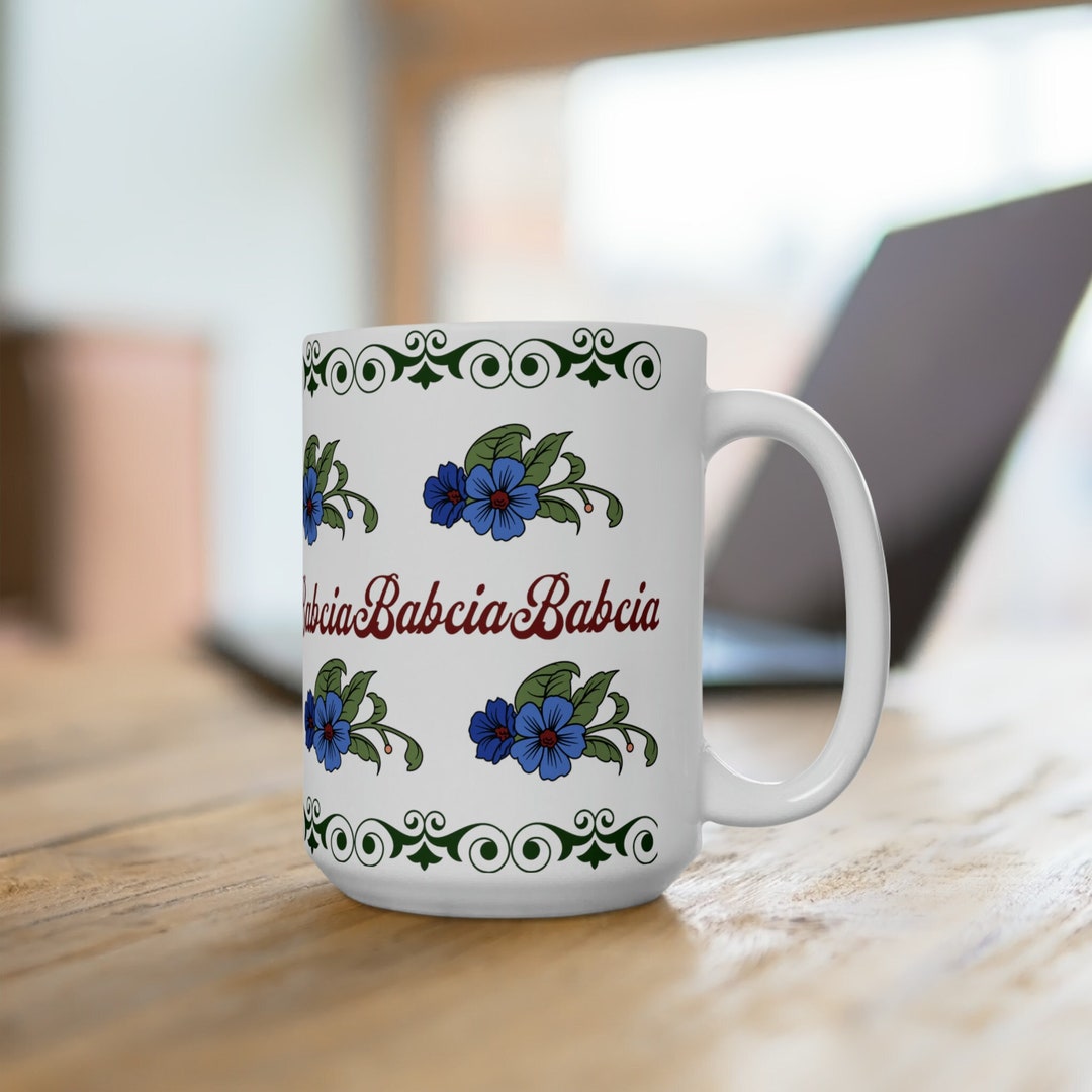 Polish Babcia Mug Polish Inspired Mug Design Polish Grandma Ceramic Mug ...
