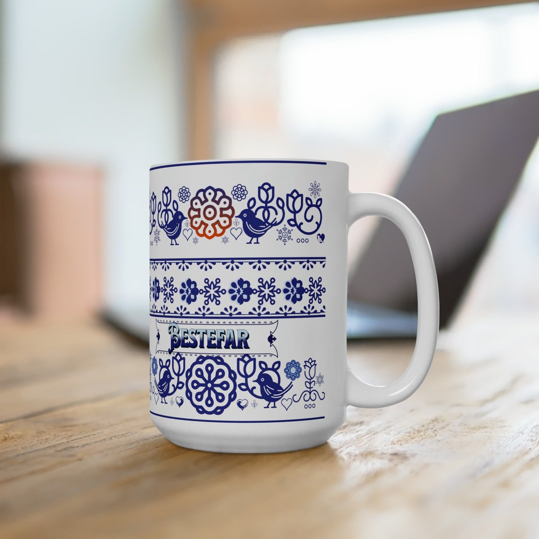 Norwegian Grandfather Ceramic Mug 15oz Grandpa Gift Norwegian Inspired ...
