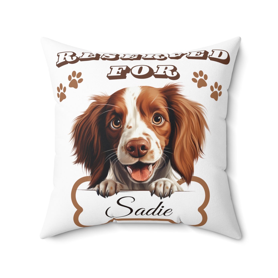 Personalized Irish Red and White Setter Square Pillow Puppy Pillow Dog ...
