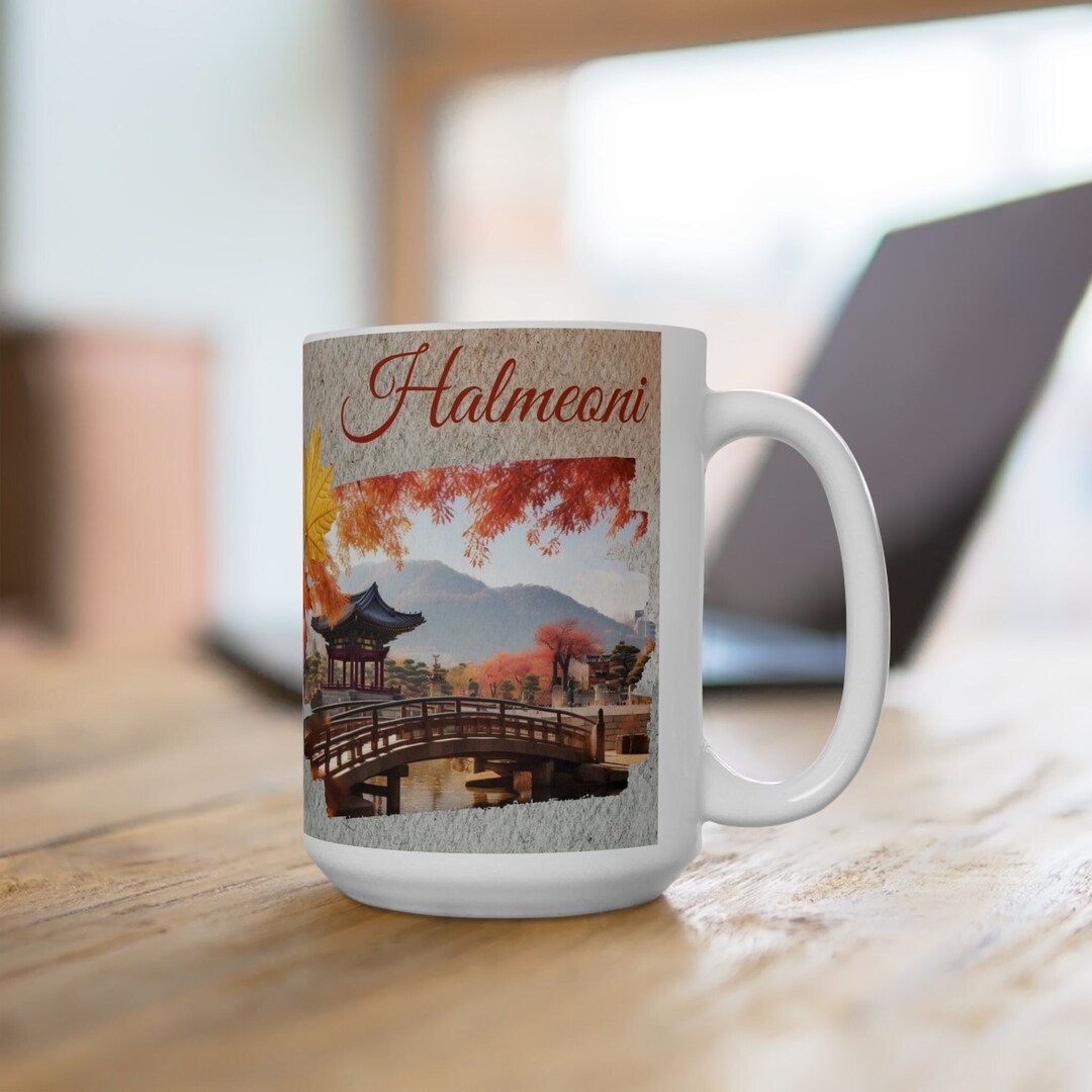 Korean Halmeoni Ceramic Mug 15oz Korean Grandmother Mug Korean Inspired ...