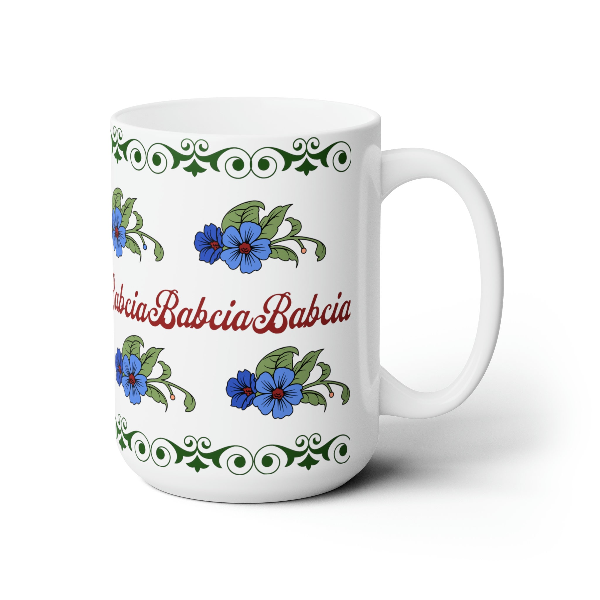 Polish Babcia Mug Polish Inspired Mug Design Polish Grandma Ceramic Mug ...