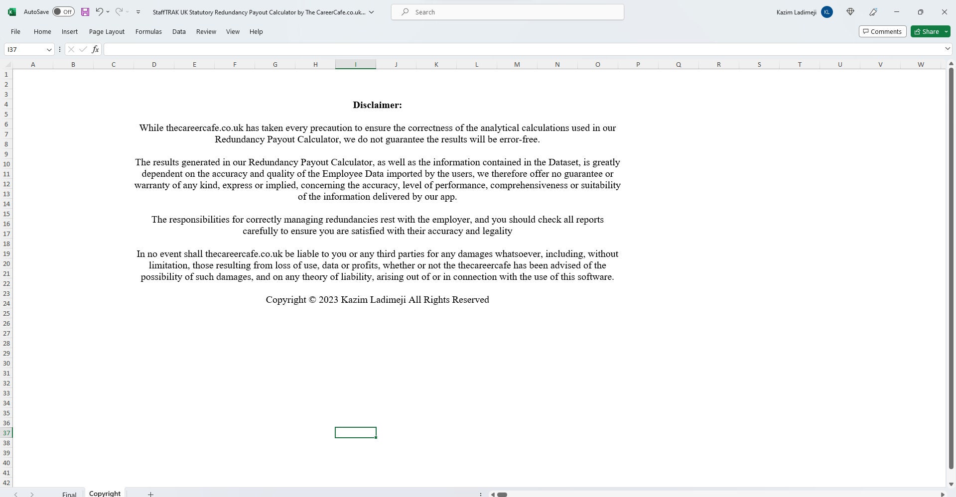 UK Statutory Redundancy Pay Calculator 2024 - Etsy UK