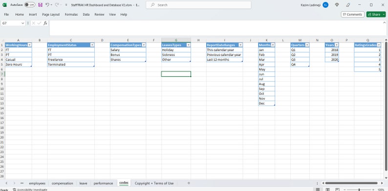 Premium Human Resources Excel Dashboard and Database - Etsy