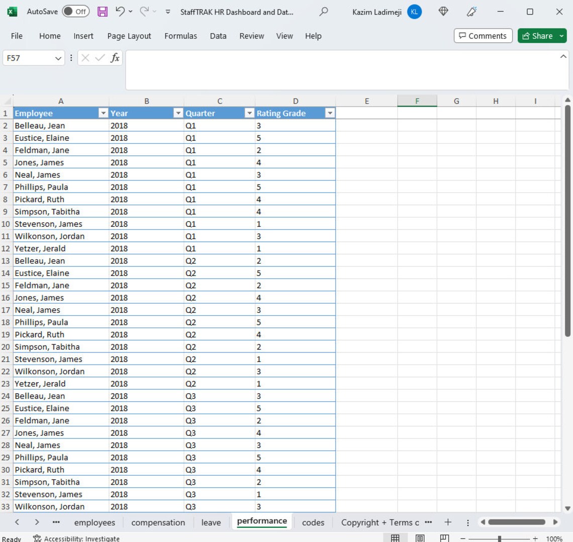 Premium Human Resources Excel Dashboard and Database - Etsy