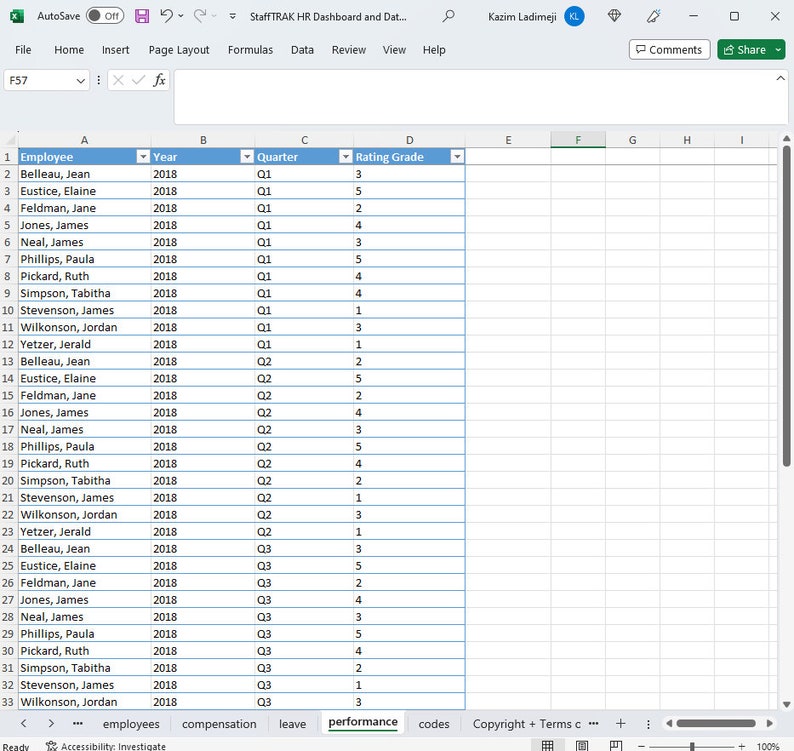 Premium Human Resources Excel Dashboard and Database - Etsy