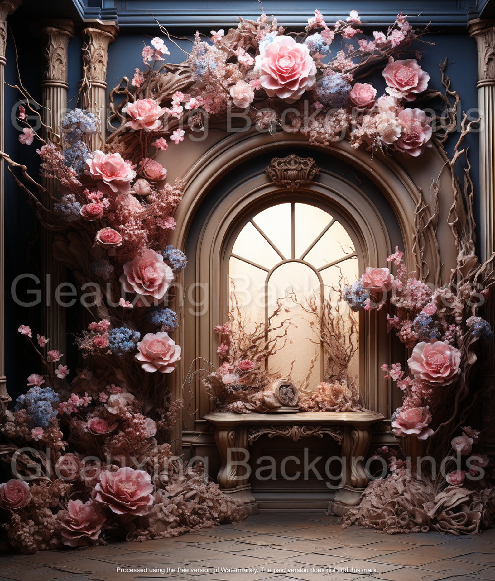 16 Pink and Blush Floral Digital Backdrops Maternity Backdrop Overlays ...