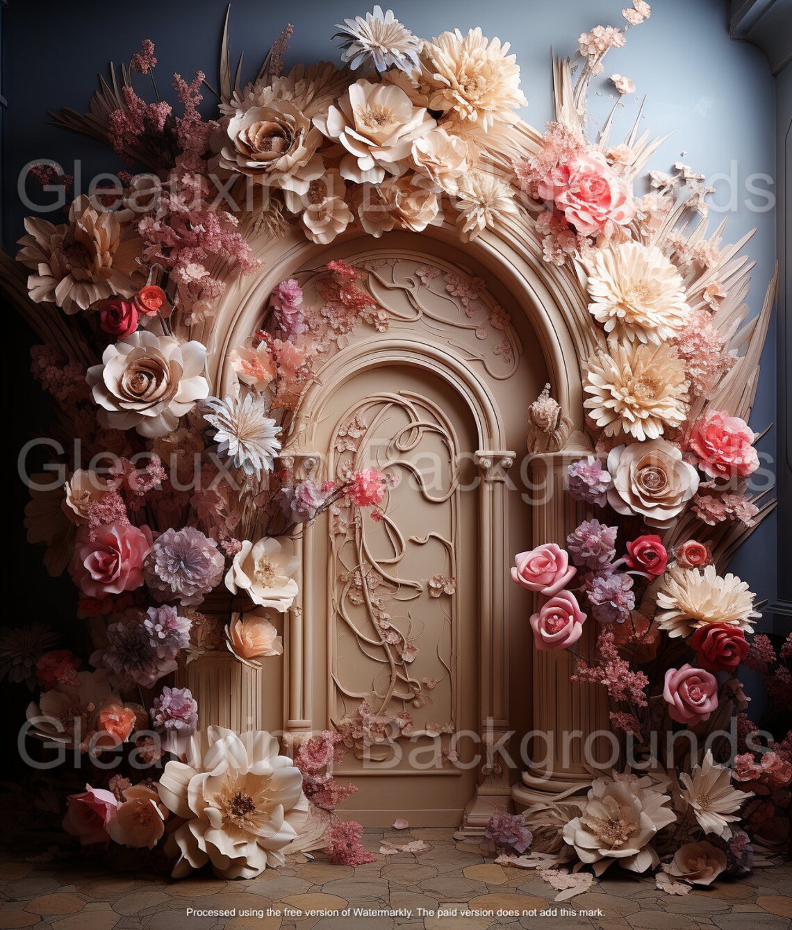 16 Pink and Blush Floral Digital Backdrops Maternity Backdrop Overlays ...