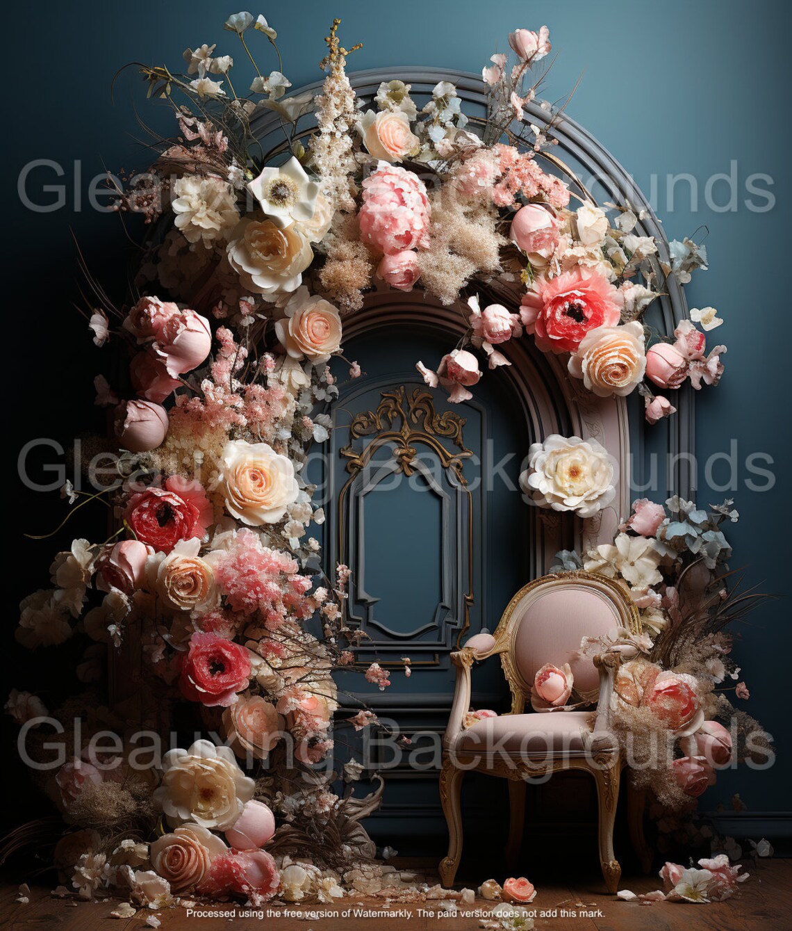 16 Pink and Blush Floral Digital Backdrops Maternity Backdrop Overlays ...