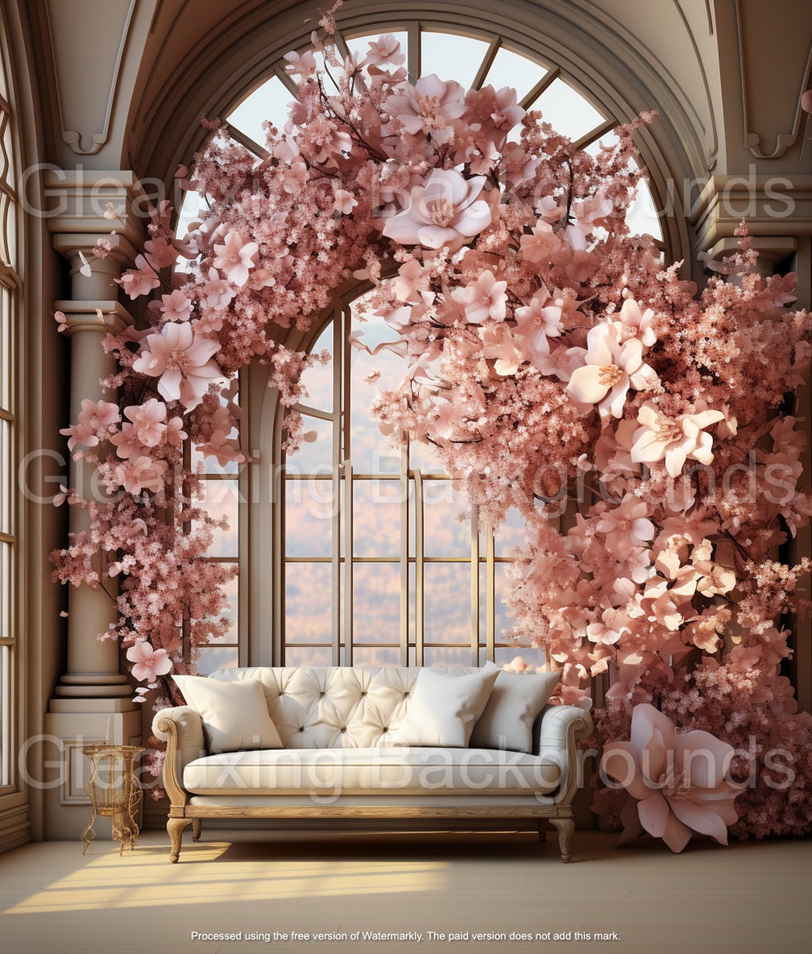 16 Pink and Blush Floral Digital Backdrops Maternity Backdrop Overlays ...