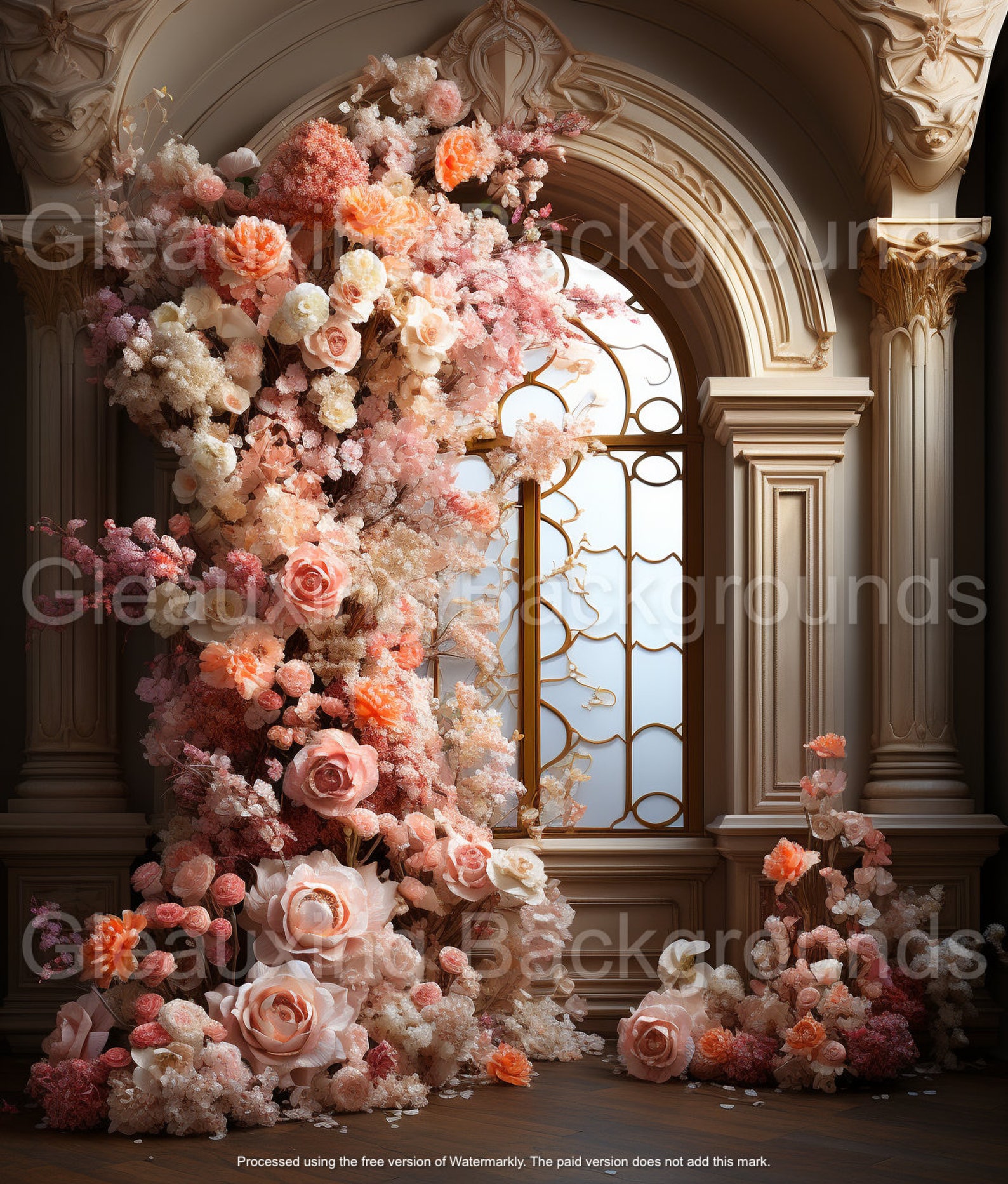 16 Pink and Blush Floral Digital Backdrops Maternity Backdrop Overlays ...