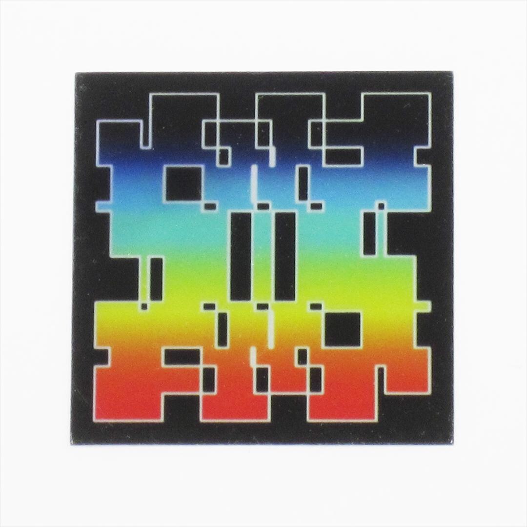 Cryptic, 2" X 2", Vinyl Sticker, Rainbow Gradient, Holographic, Black ...
