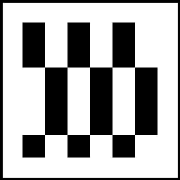 Checker Sticker 2, Digital Download, Black, White Background, Simple ...