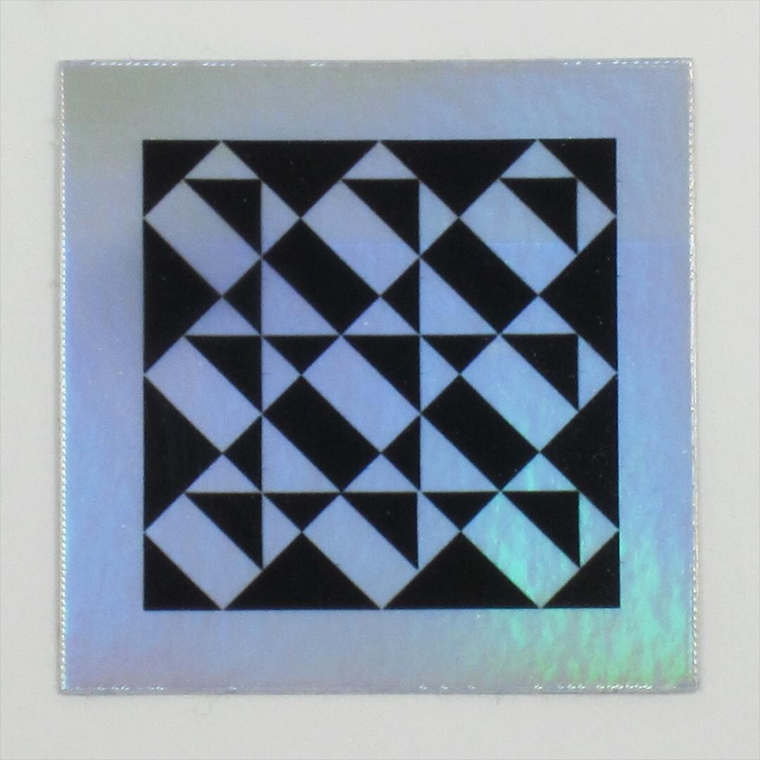 Checker Sticker 1, Black, Holographic Background, Vinyl, 2 X 2 Inch ...