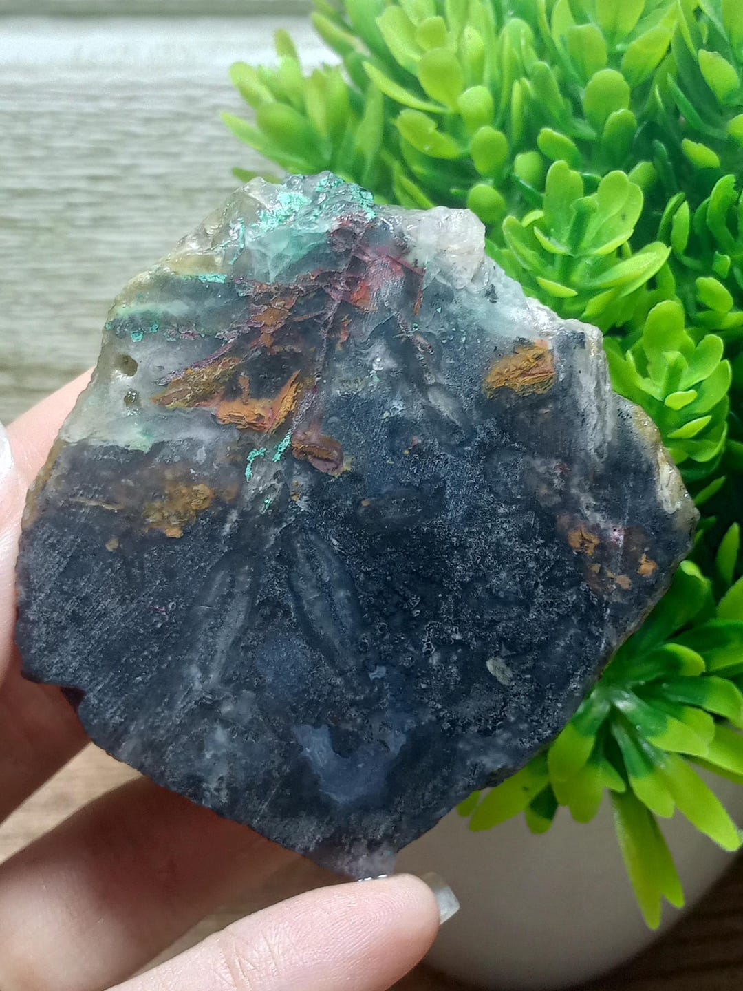 Slab Aquadite Chrysocolla>>blue Native Copper Gemsilica Bacaan. Blue ...