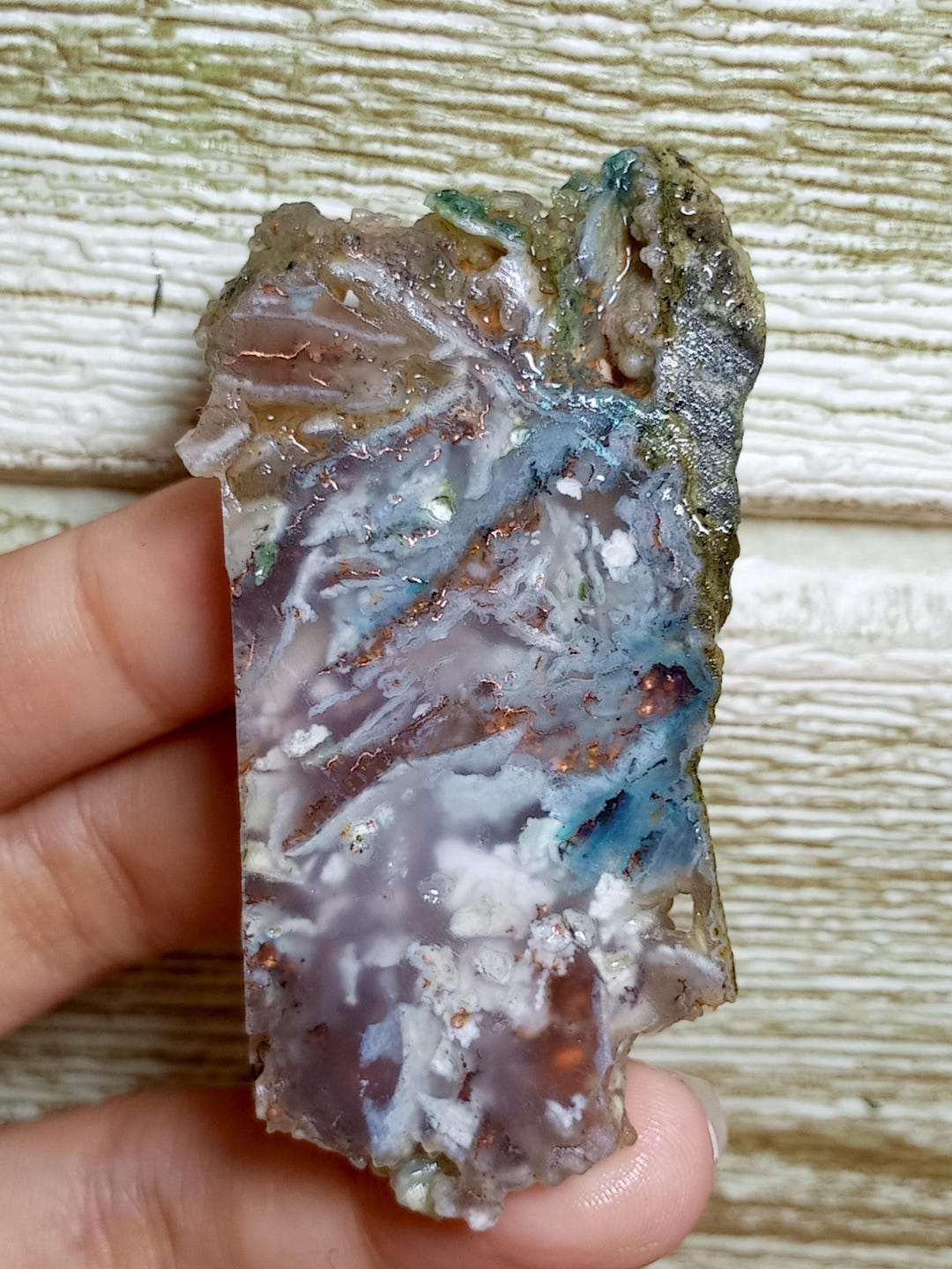 Slab Aquadite Chrysocolla>>blue Native Copper Gemsilica Bacaan. Blue ...