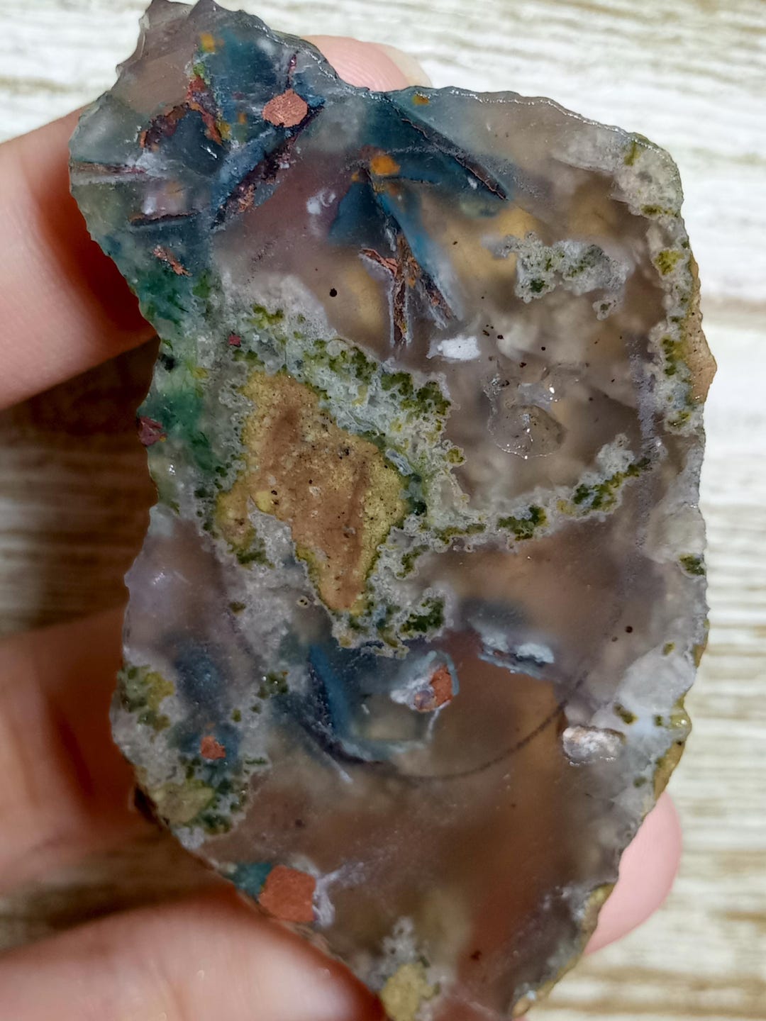 Slab Aquadite Chrysocolla>>blue Native Copper Gemsilica Bacaan. Blue ...