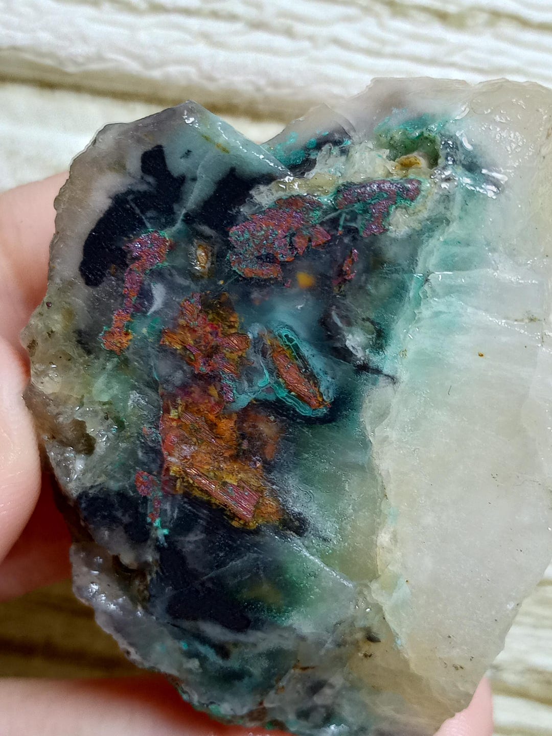 Slab Aquadite Chrysocolla>>blue Native Copper Gemsilica Bacaan. Blue ...