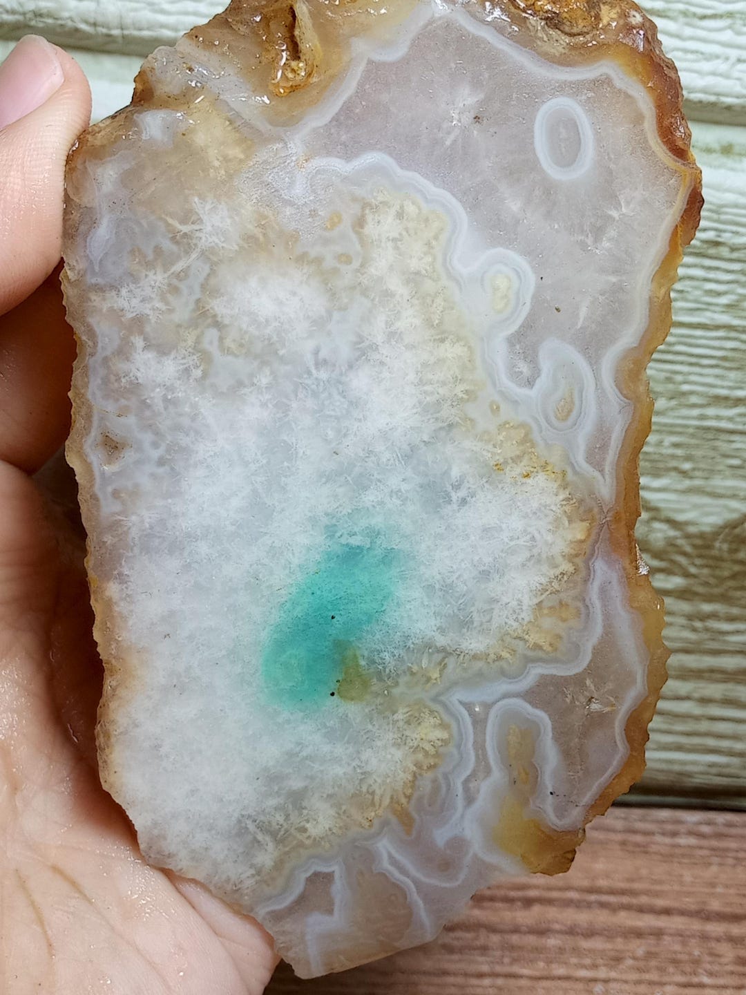 Slab Aquadite Chrysocolla>>blue Native Copper Gemsilica Bacaan. Blue ...