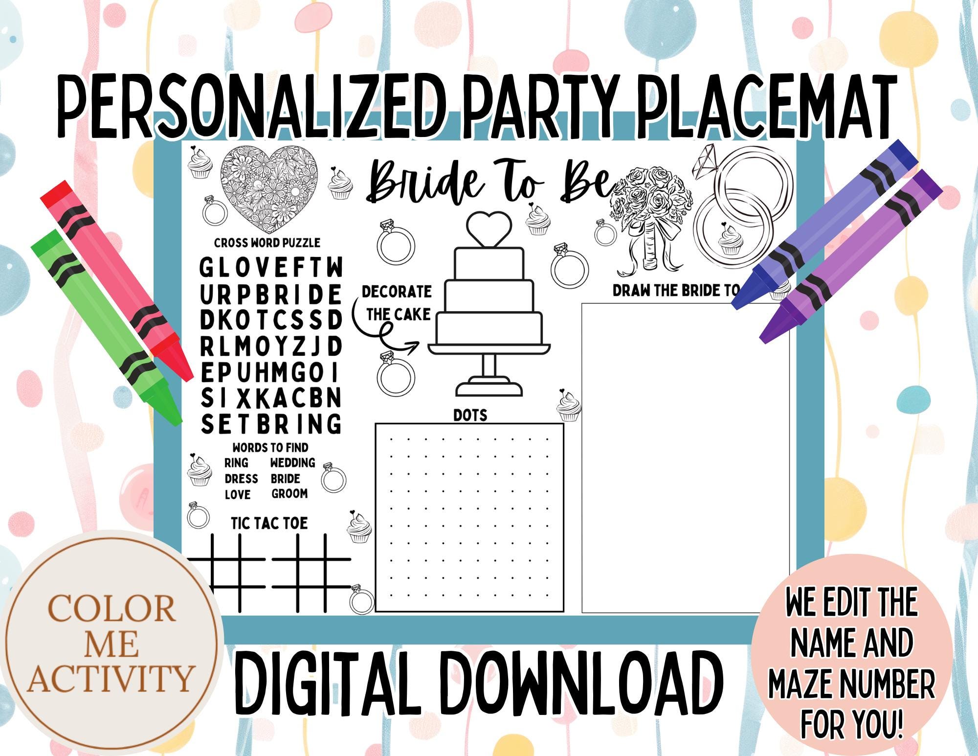 Kids Wedding Activity Sheet| Married| Kids Marriage Themed Worksheet ...