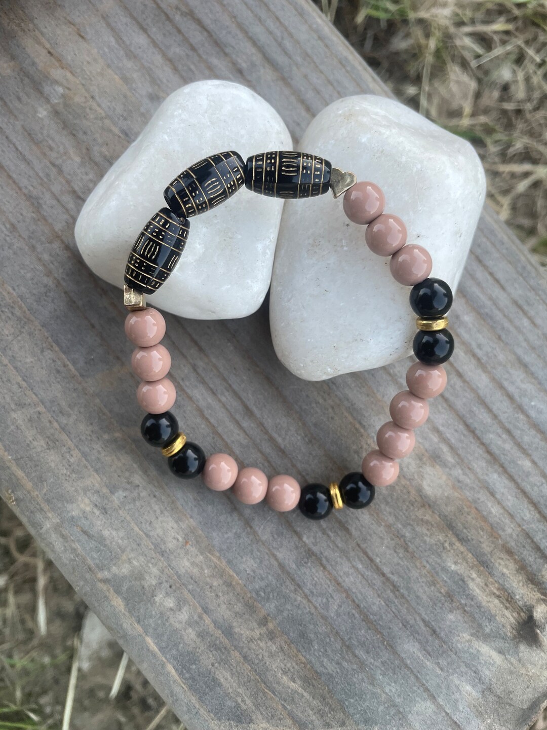 Vintage Acrylic/assorted DIY Beads island Collection Beaded Bracelet - Etsy