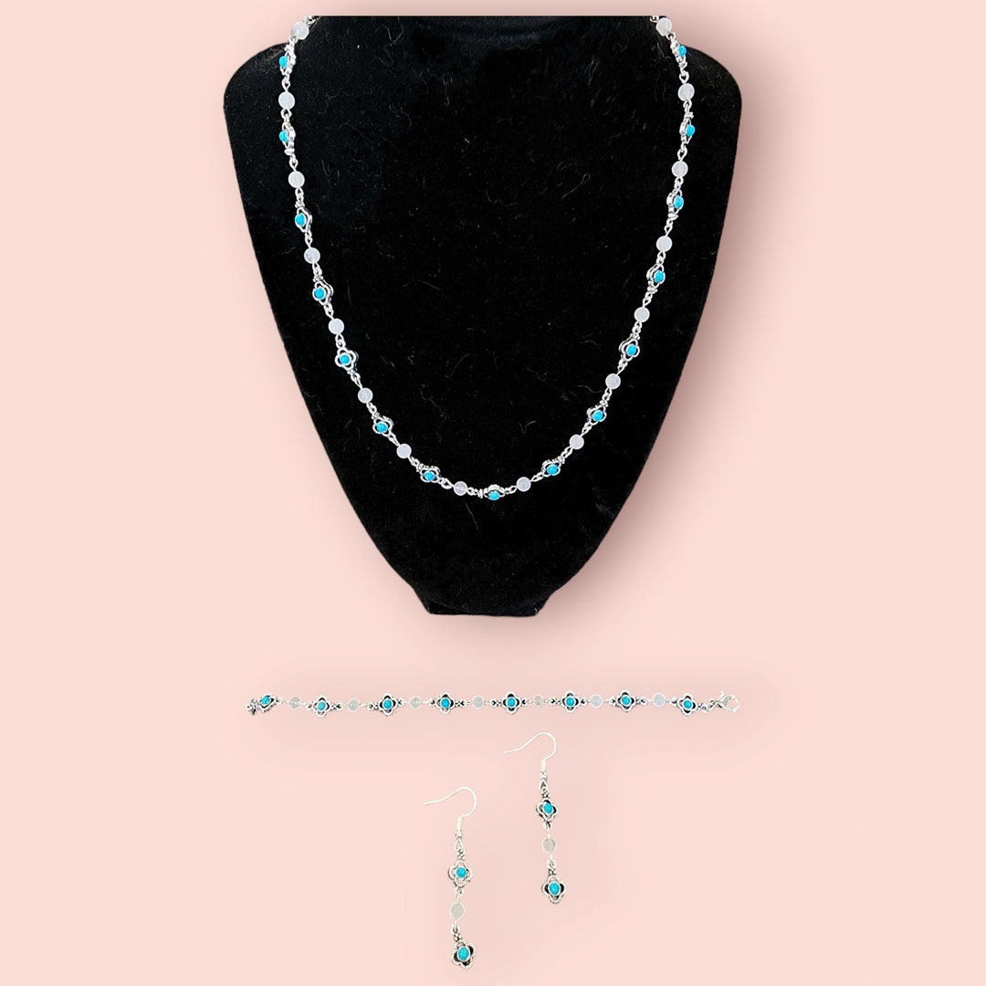The Bella Donna Quartz & Turquoise Three Piece Set - Etsy